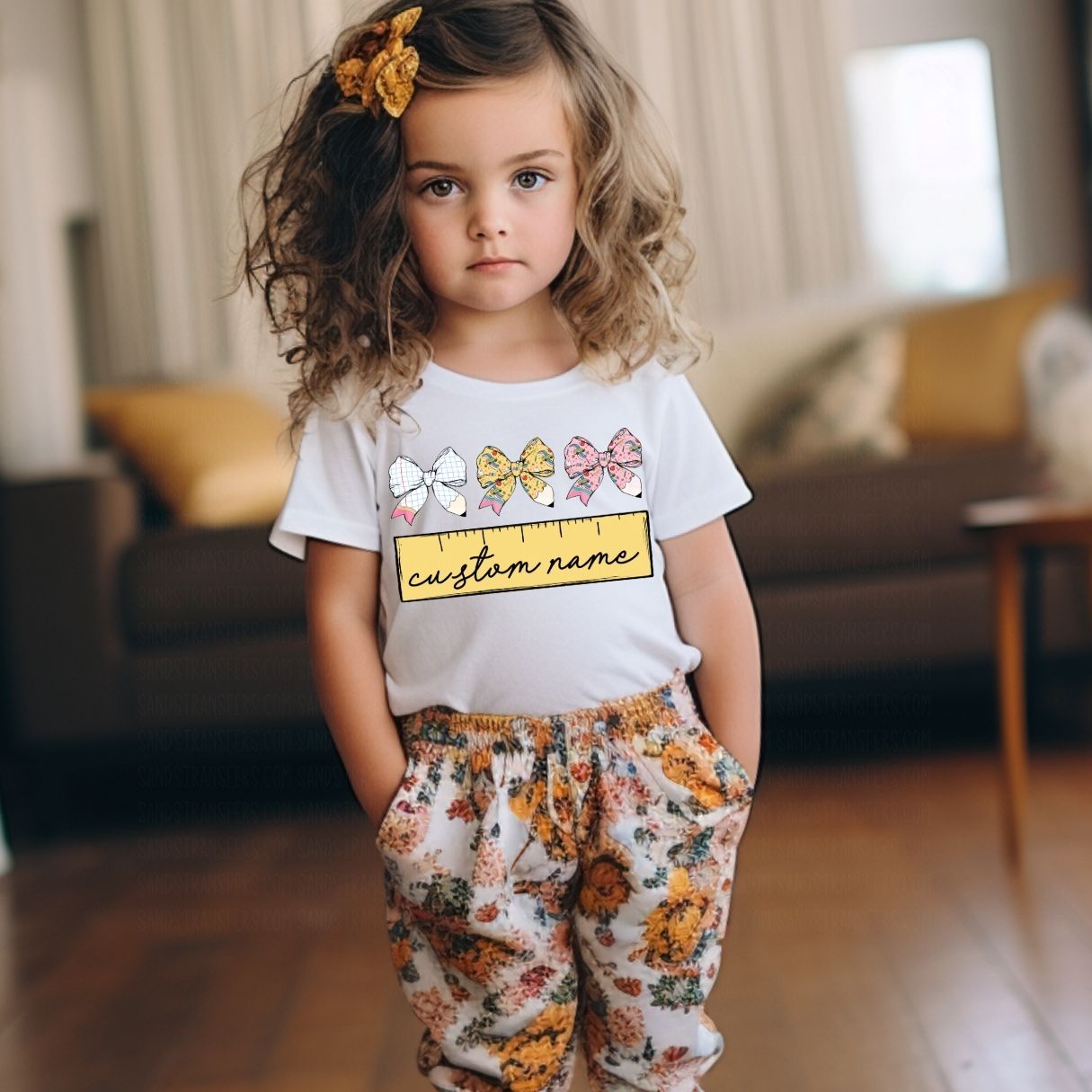 Custom Name Ruler and Bows - DTF Transfer – S & S Transfers