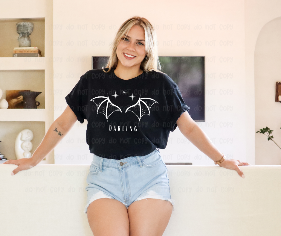 Darling Bat Wings - White DTF Transfer – S & S Transfers